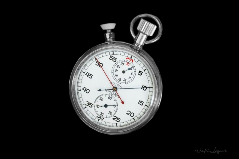 NERO lemania rattrapante Chronomètre Royal Navy issue