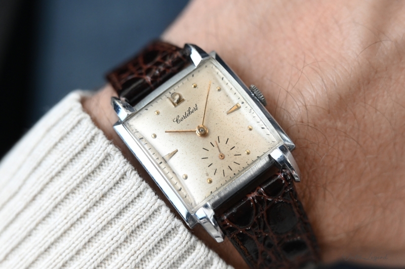 Cortébert tank watch, cal.665, 40s