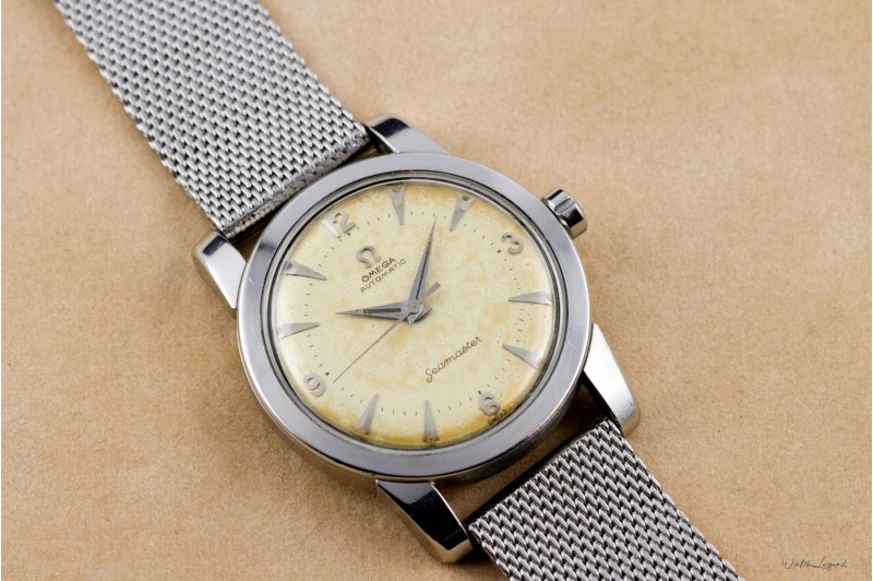 Omega seamaster tropical dial, calibre 354 bumper, 1952