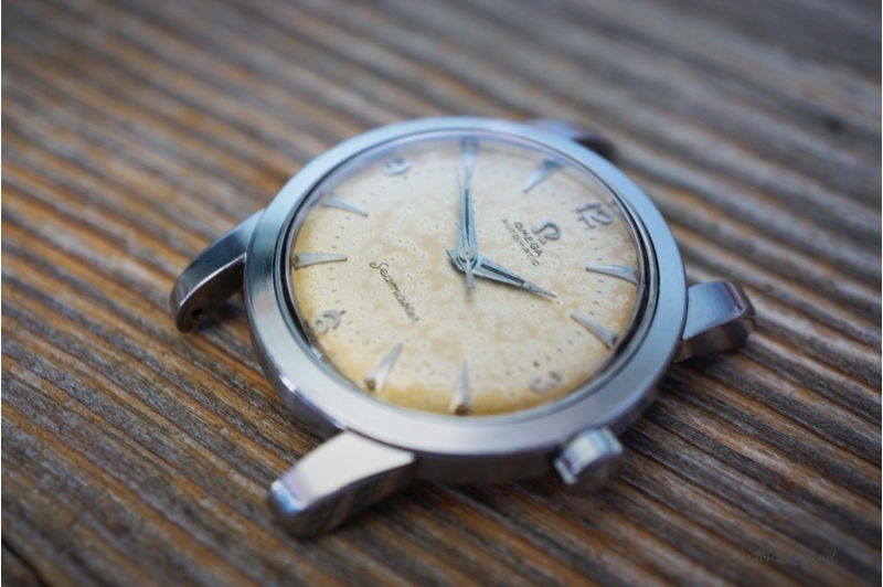 Omega seamaster tropical dial, calibre 354 bumper, 1952