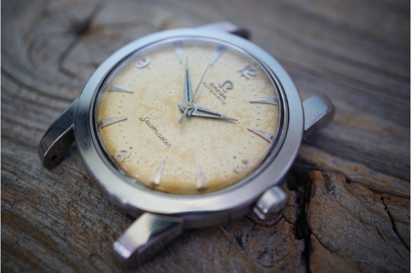 Omega seamaster tropical dial, calibre 354 bumper, 1952